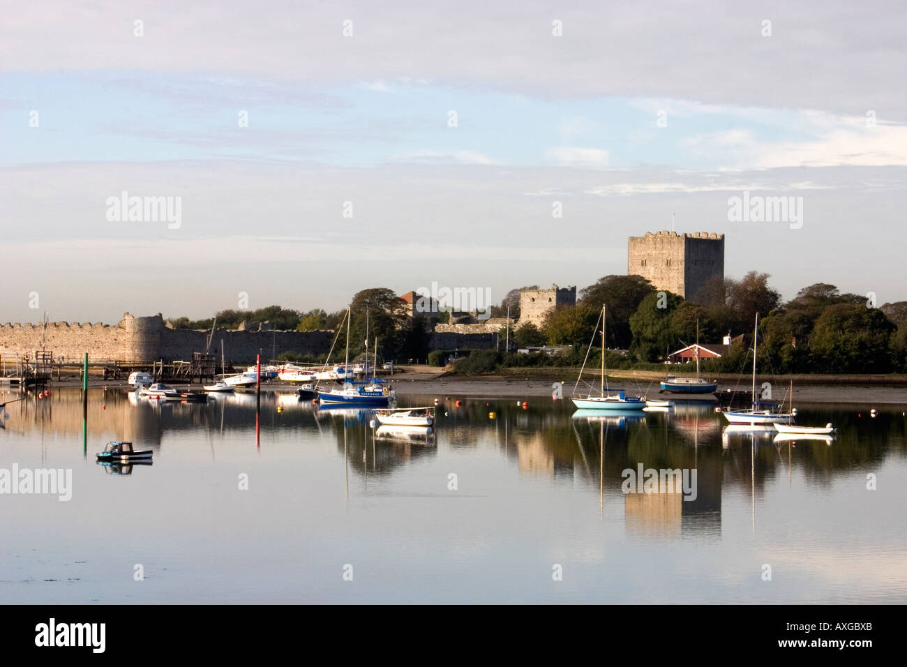 Portchester Castle Hampshire Stock Photo - Alamy