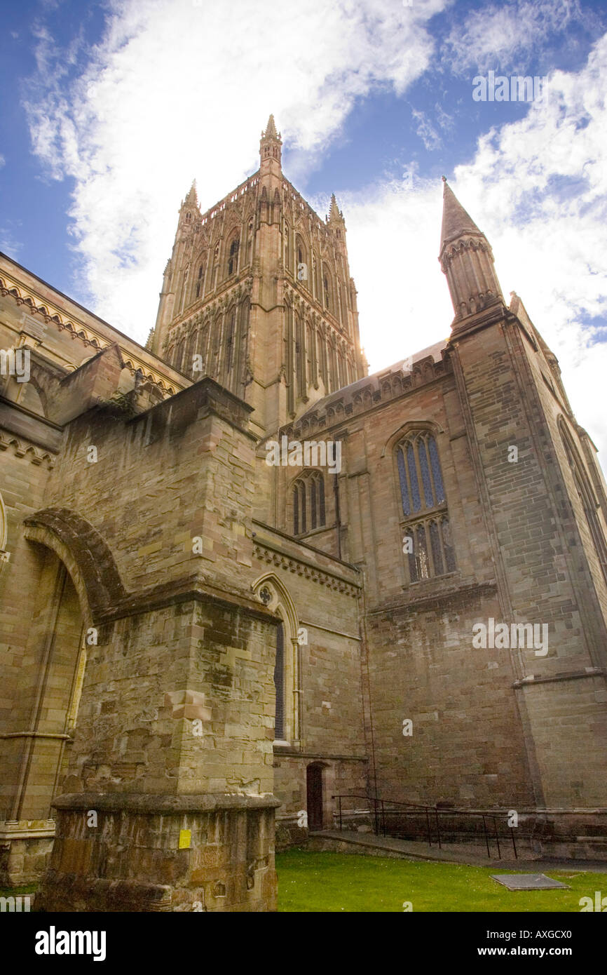 The north side of Worcester Cathedral Stock Photo - Alamy