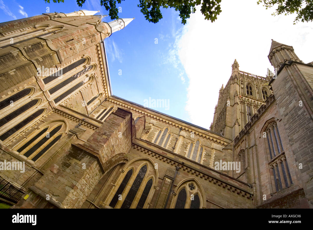 The north side of Worcester Cathedral Stock Photo - Alamy