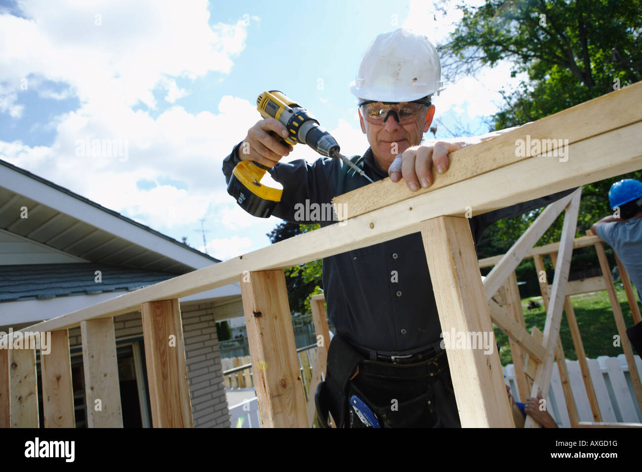 Construction Worker Working Stock Photo - Alamy
