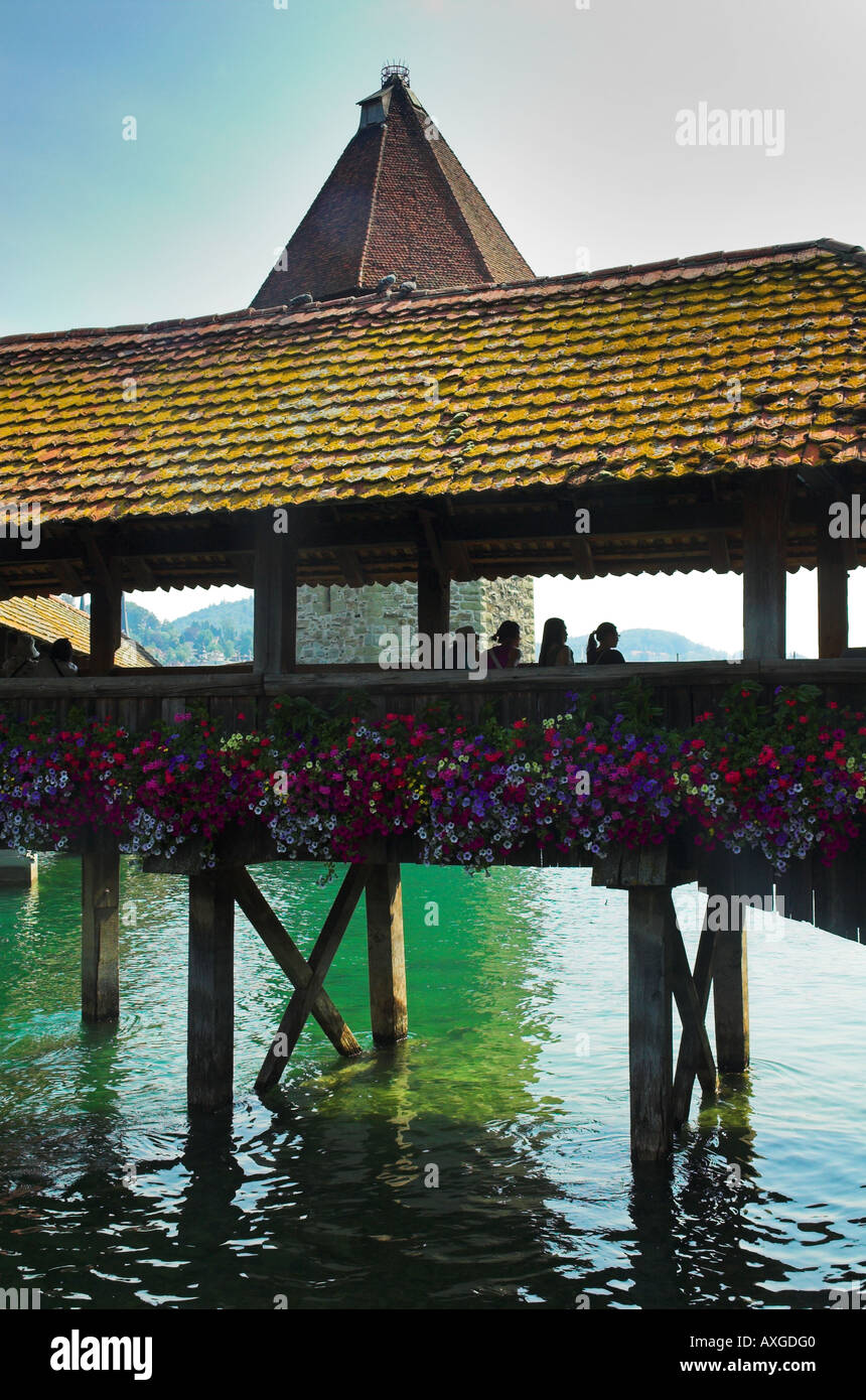 Chapel Bridge Kapell Brucke Lucerne Switzerland Stock Photo - Alamy