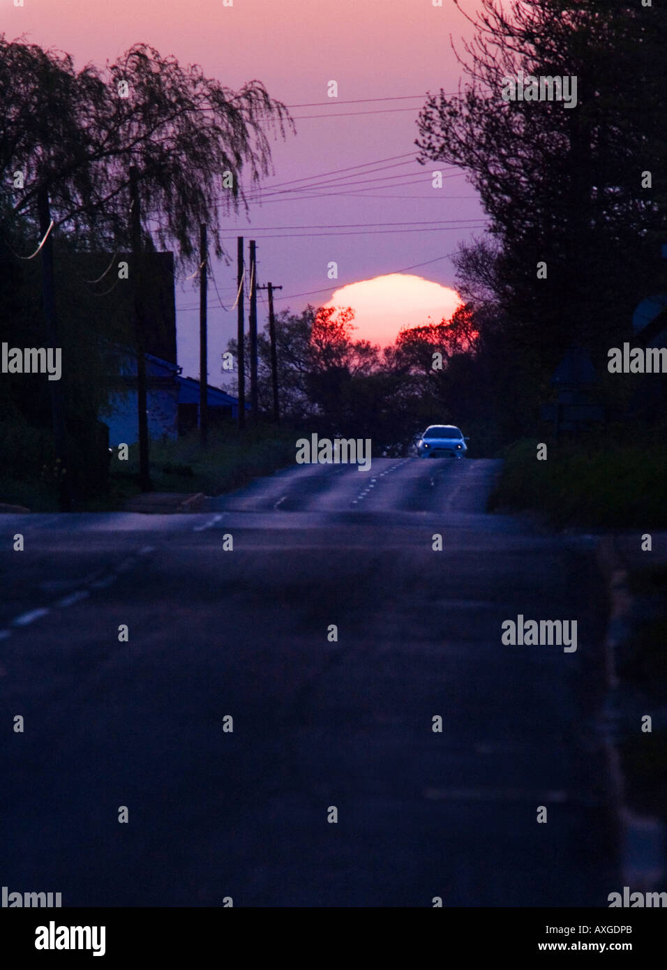 road at sunset Stock Photo - Alamy