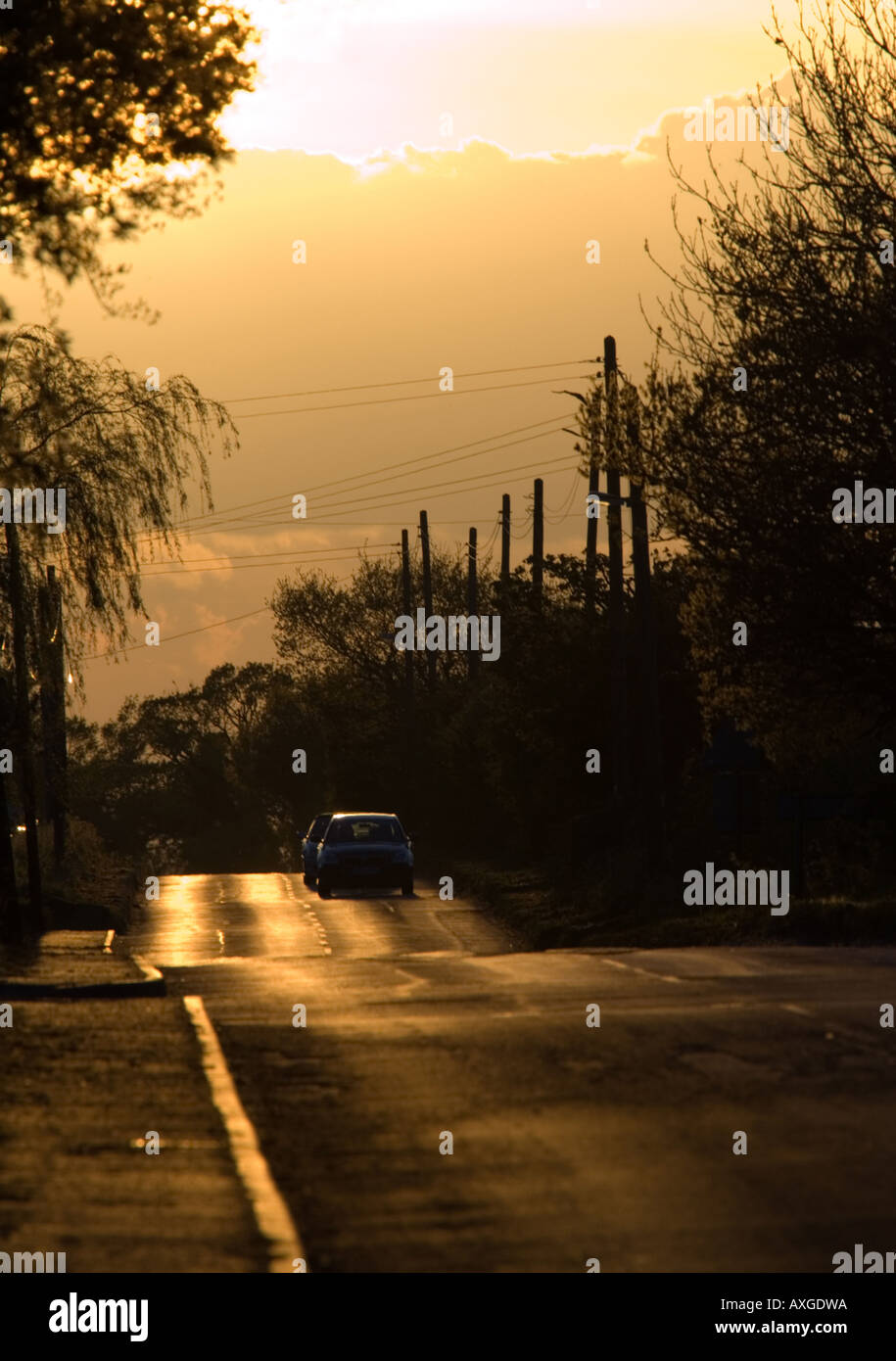 road in evening Stock Photo - Alamy
