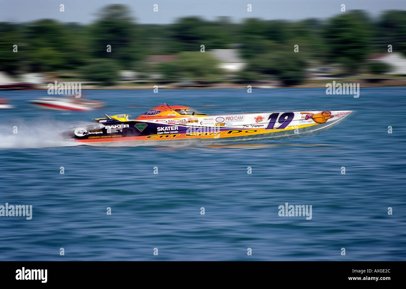 Off shore high speed boat races take place on the St Clair River at ...