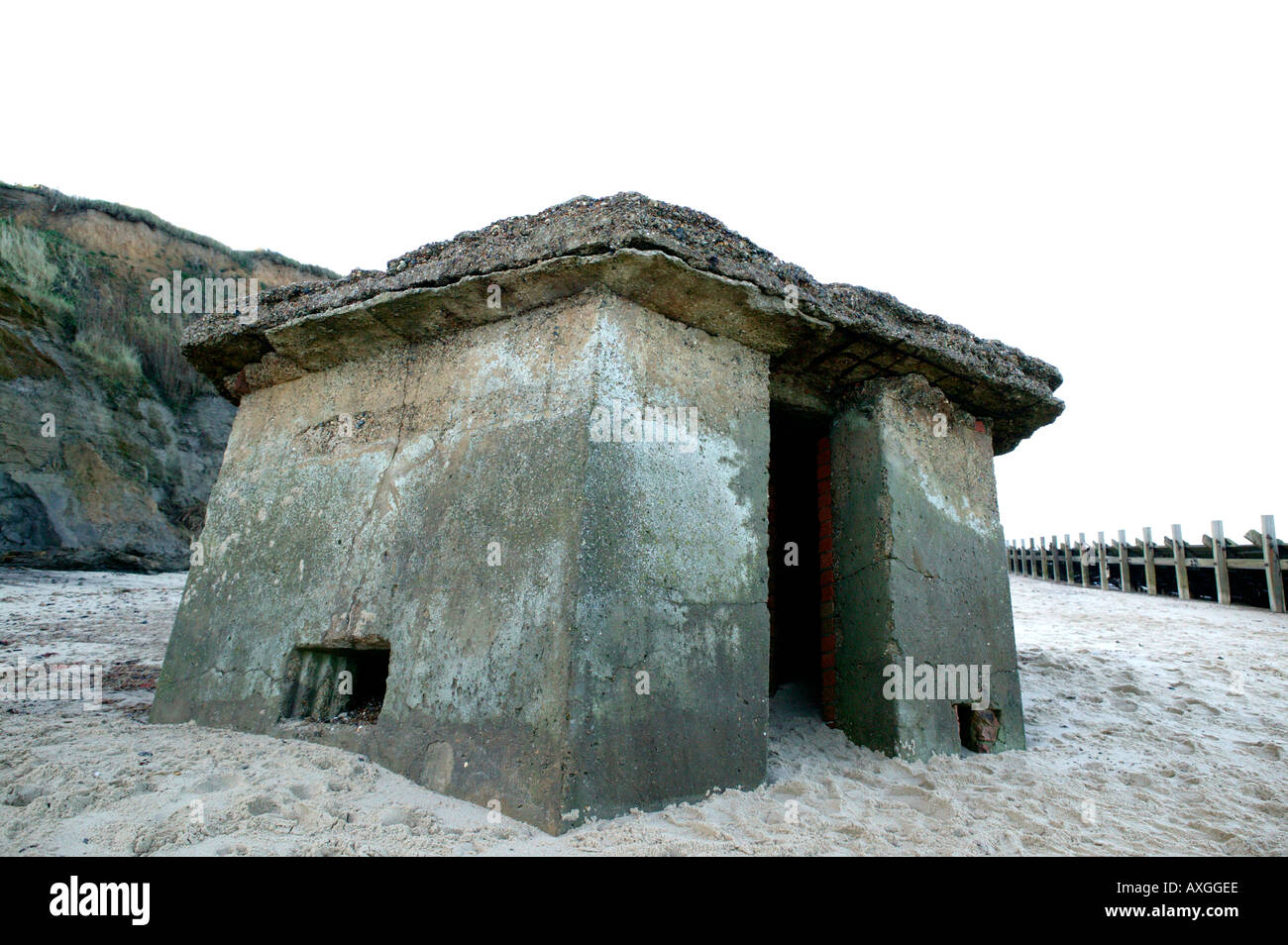 World War II 'Pillbox' on Beach as a Result of Coastal Erosion ...