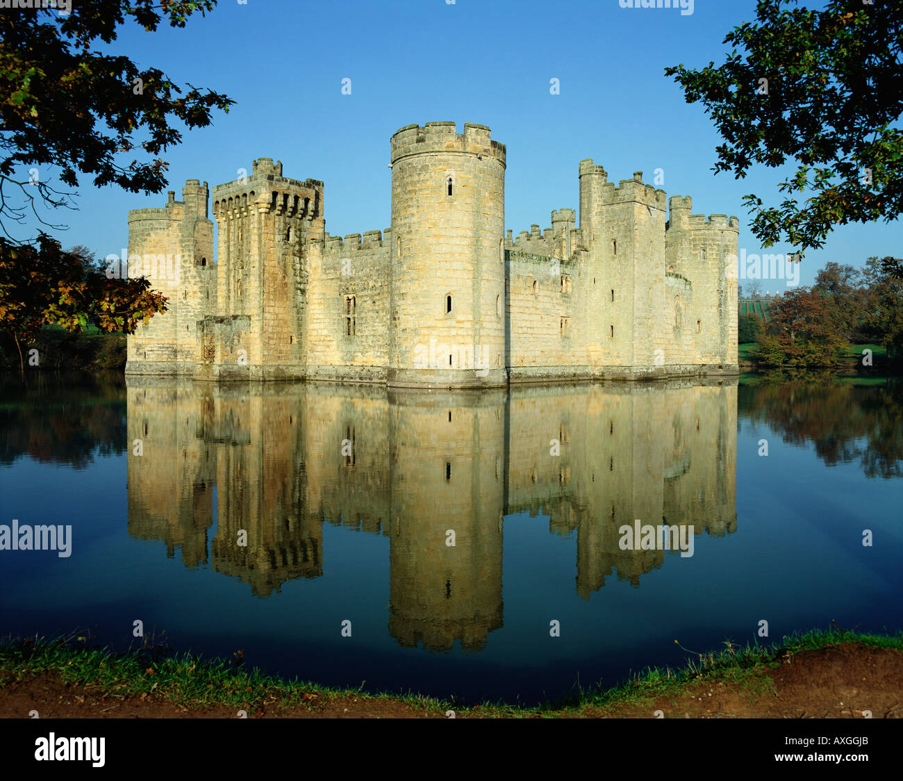 Bodiam Castle, East Sussex, England, GB, UK. 14th Century moated castle ...