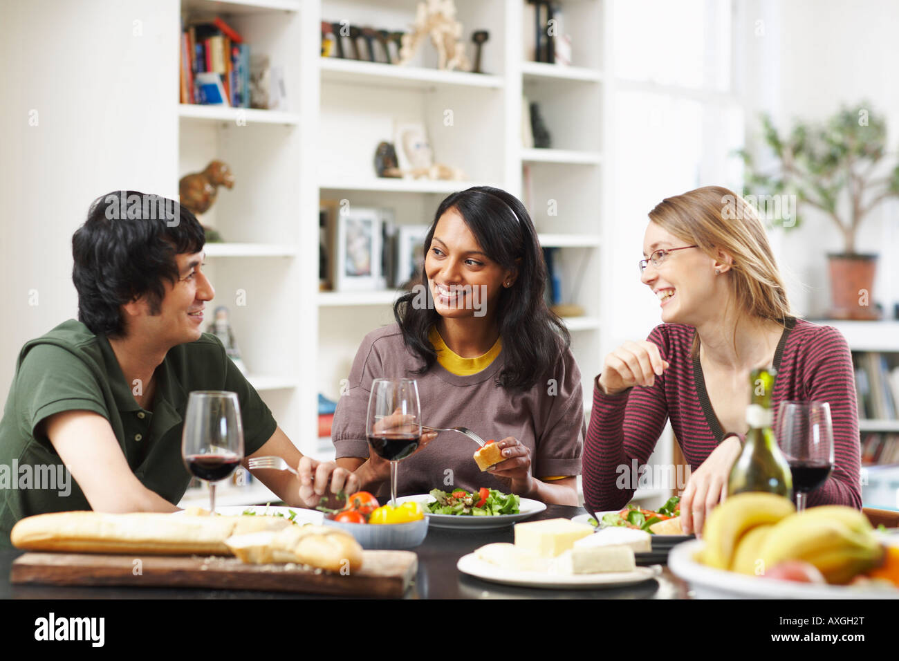 Baguette salad smiling food bread hi-res stock photography and images ...