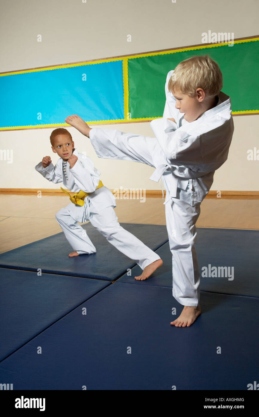 Aggressive defence boy hi-res stock photography and images - Alamy