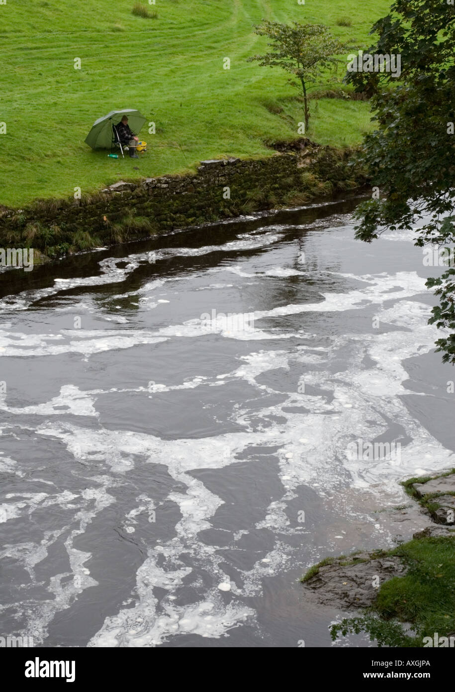 Angler on the River Ribble North Yorkshire Stock Photo - Alamy