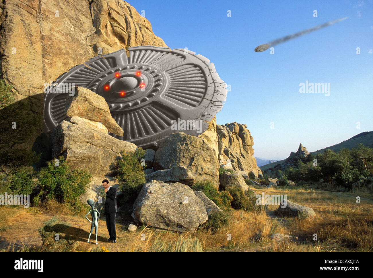 Flying saucer alien ship hi-res stock photography and images - Alamy