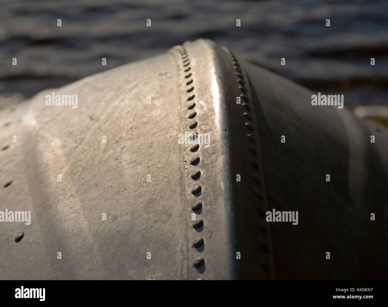 Rivets on the hull of a small boat Stock Photo - Alamy