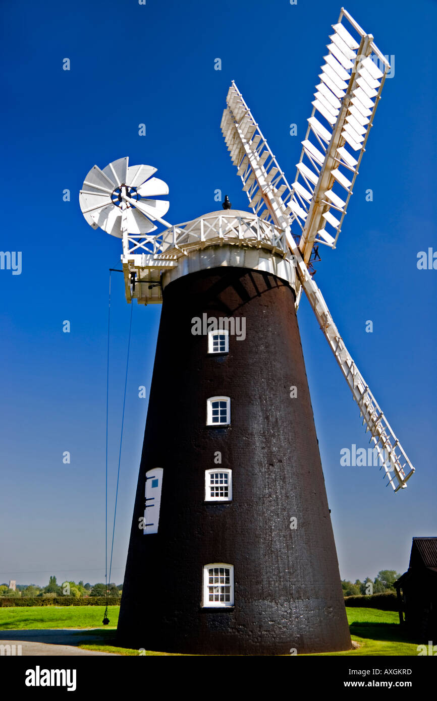 Restored windmill at Pakenham Suffolk England UK Stock Photo - Alamy