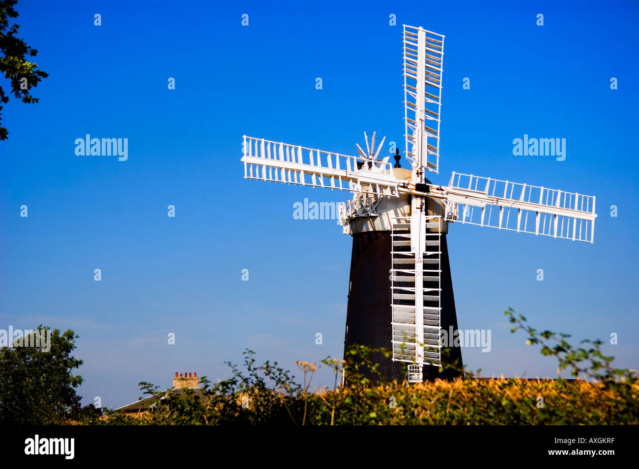Restored windmill at Pakenham Suffolk England UK Stock Photo - Alamy