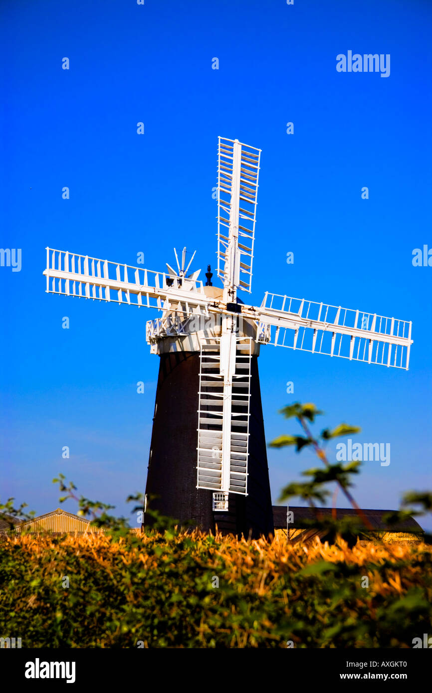 Restored windmill at Pakenham Suffolk England UK Stock Photo - Alamy