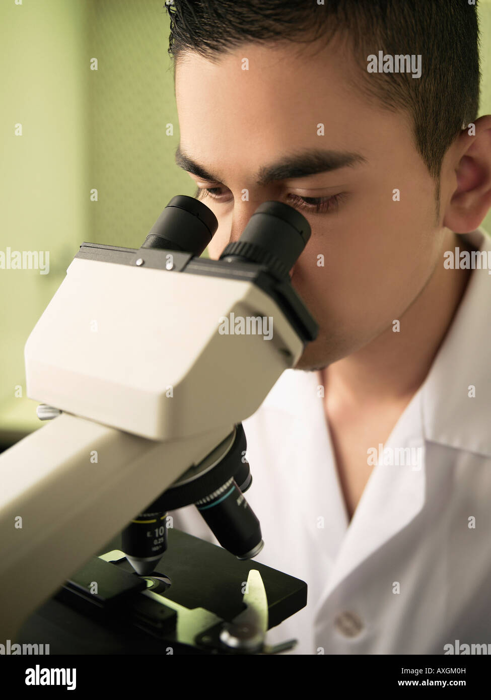 Scientist Using Microscope Stock Photo - Alamy