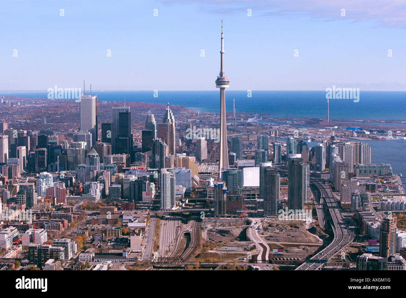 Overview of CN Tower and Toronto, Ontario, Canada Stock Photo - Alamy