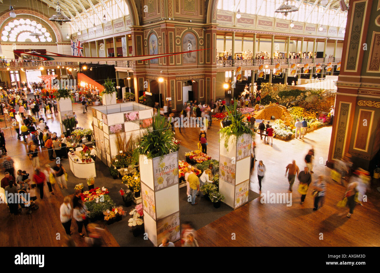 Flower show, Royal Exhibition Building, Melbourne, Australia Stock ...