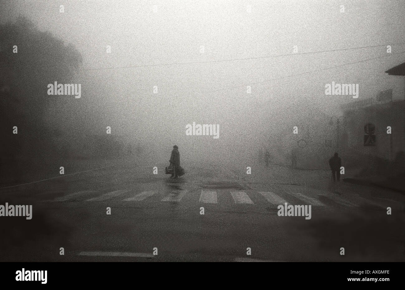 outdoor autumn winter people passerby passerbys pass crossing way ...