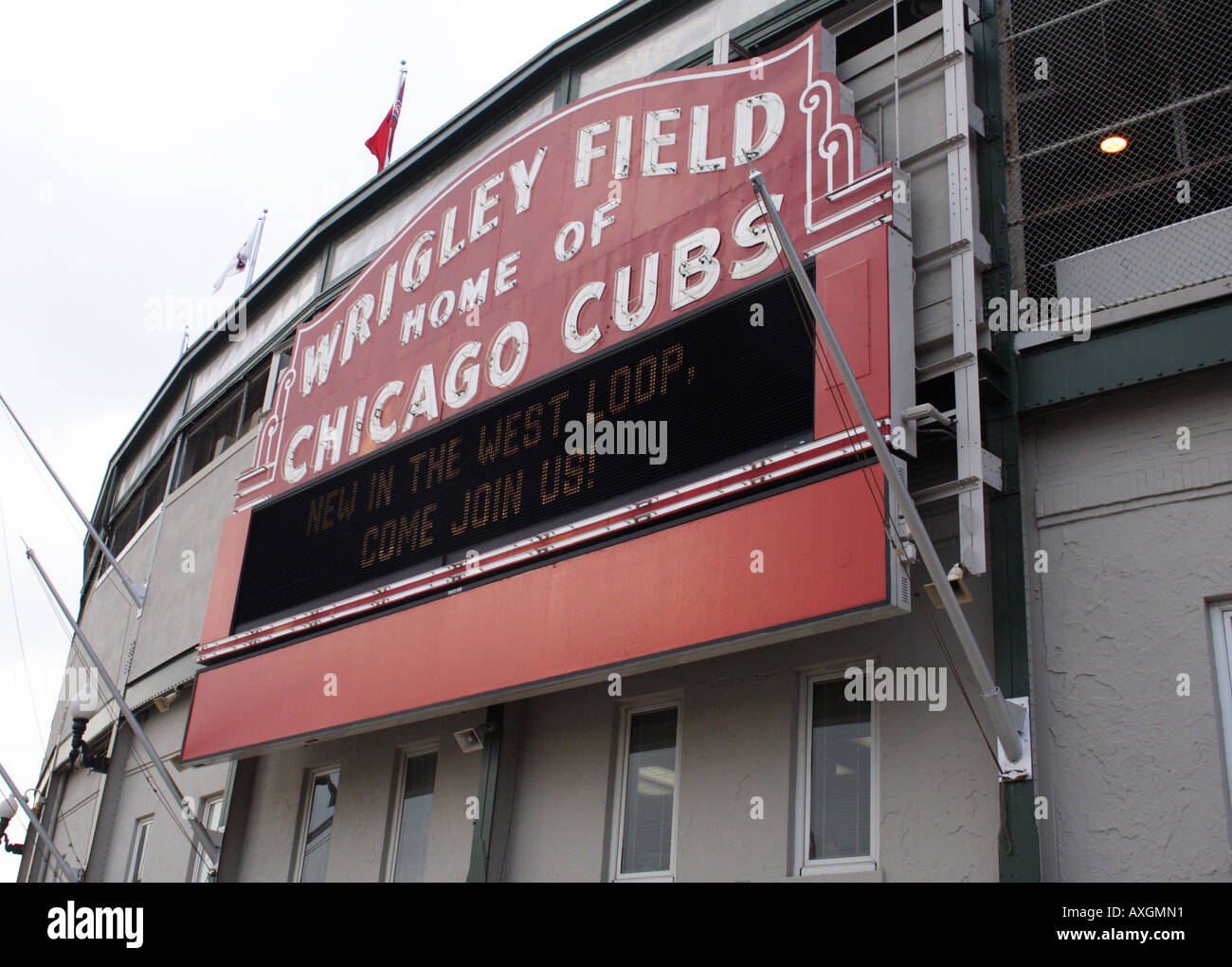The Chicago Cubs Wrigley Field sign Stock Photo - Alamy