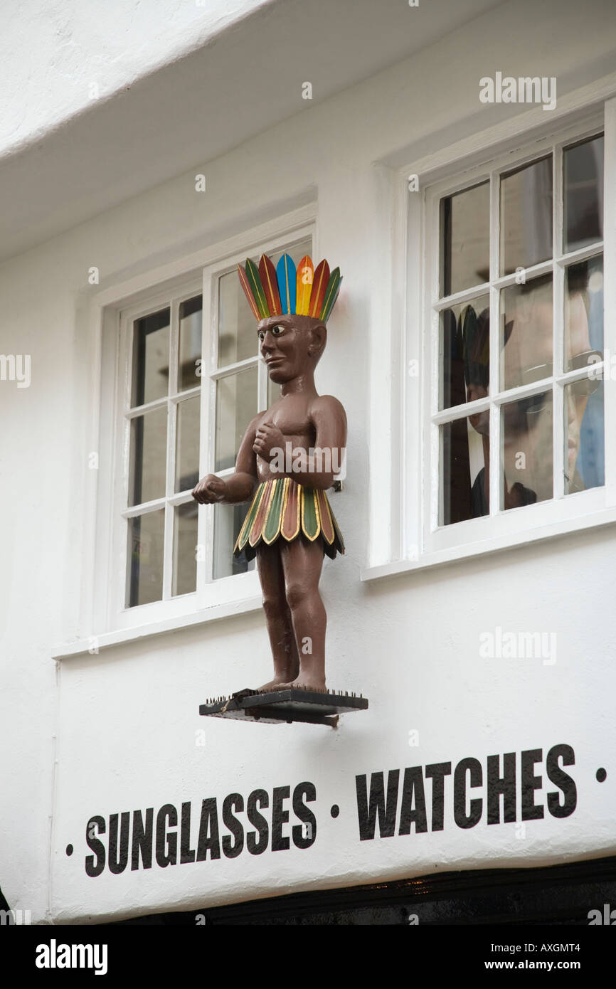 Red Indian figure wall decoration in Low Petergate York Yorkshire ...