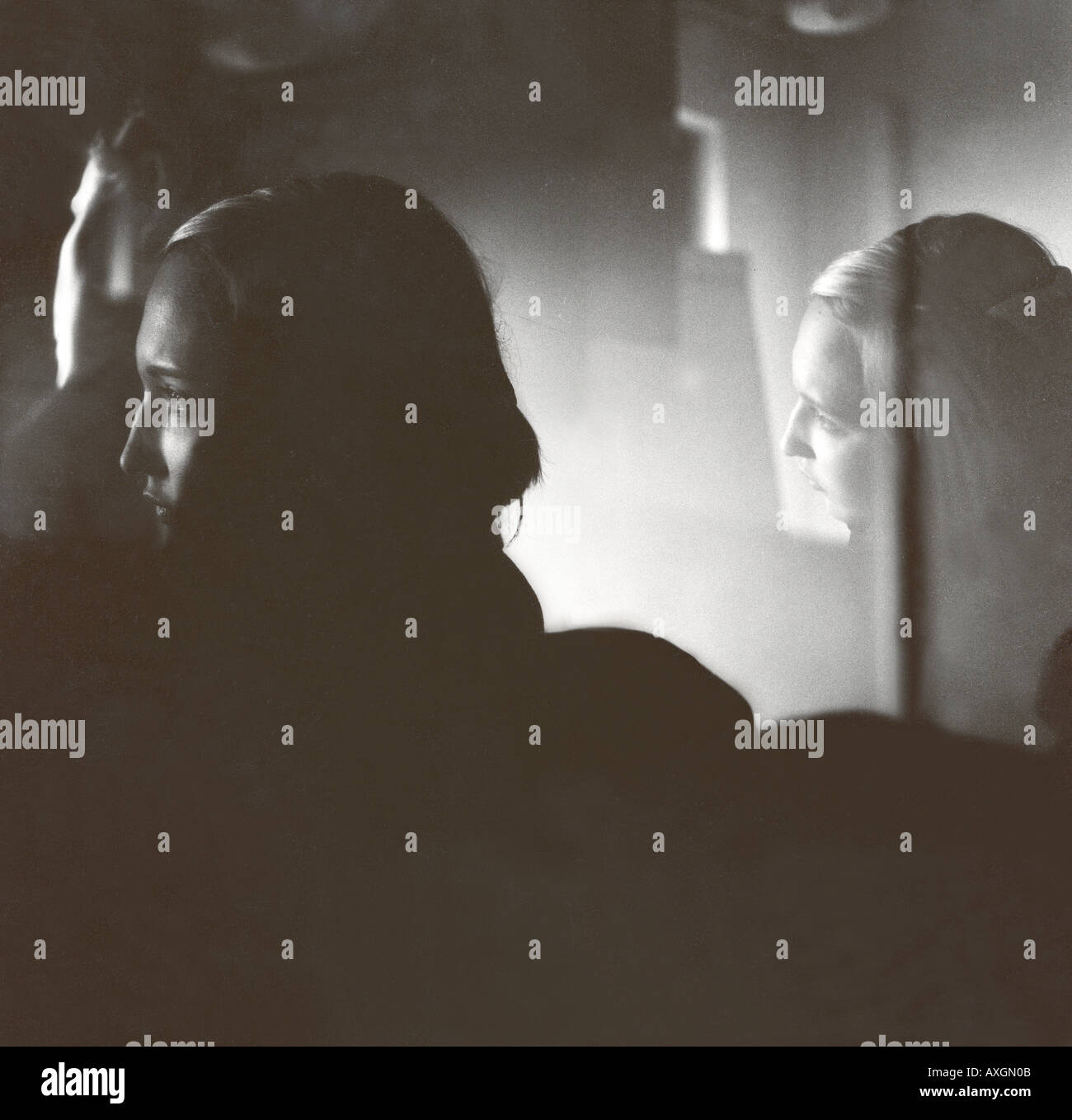 indoor flat girl woman young 20 25 profile thoughtful reflection ...