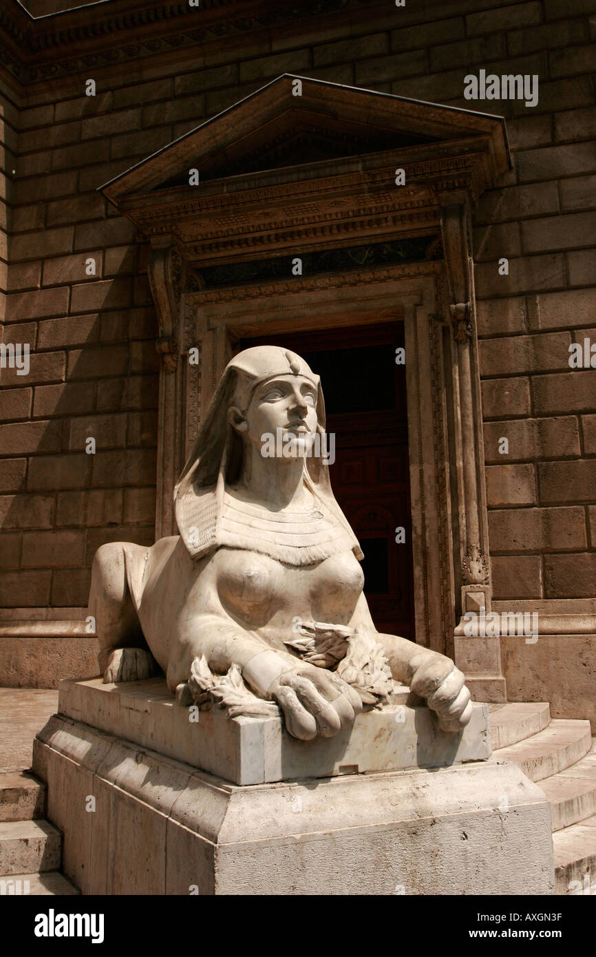 Sphinx outside the State Opera House in Budapest Hungary Stock Photo ...
