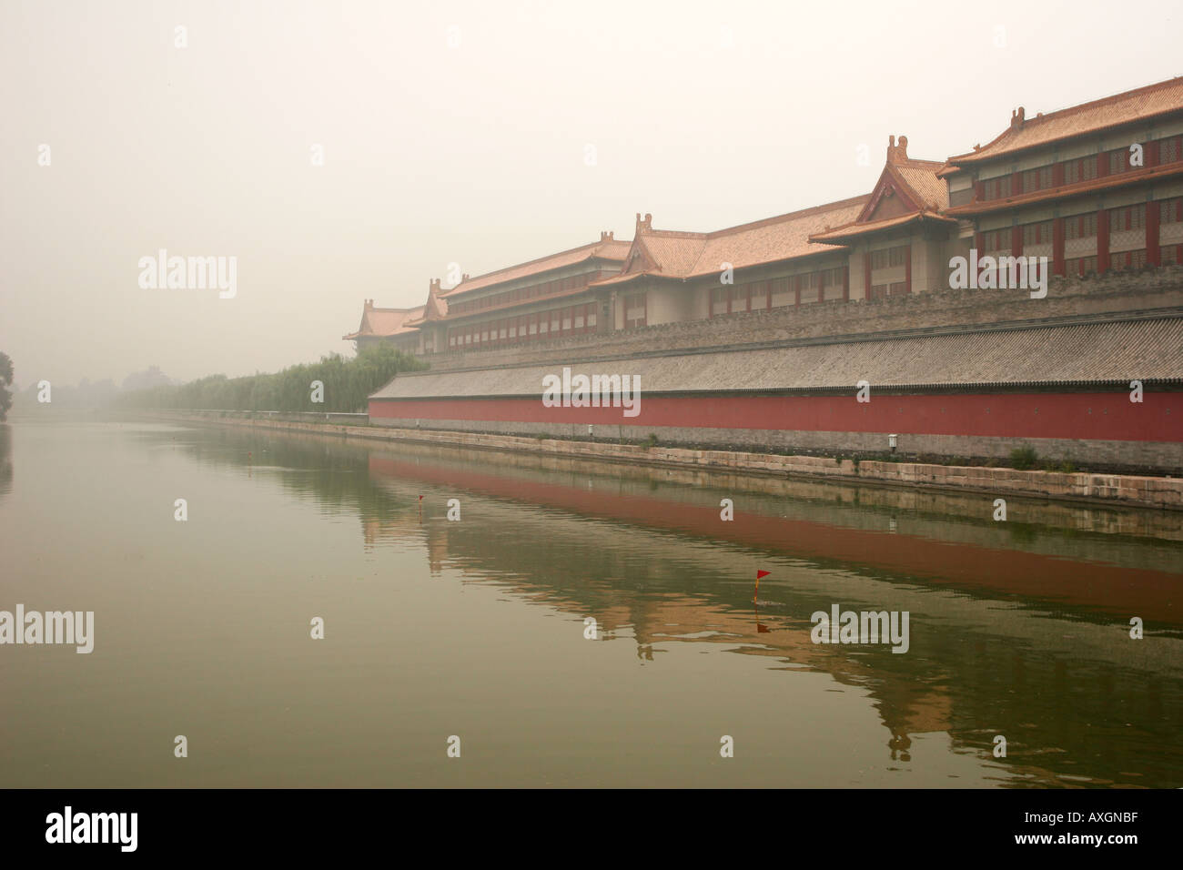 The Palace moat around the Forbidden City in Beijing China Stock Photo ...