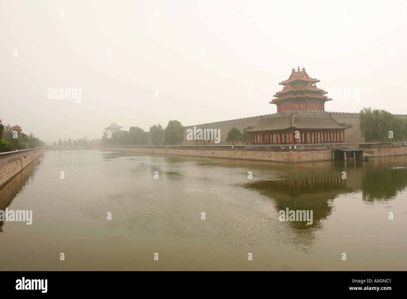 The Palace moat around the Forbidden City in Beijing China Stock Photo ...
