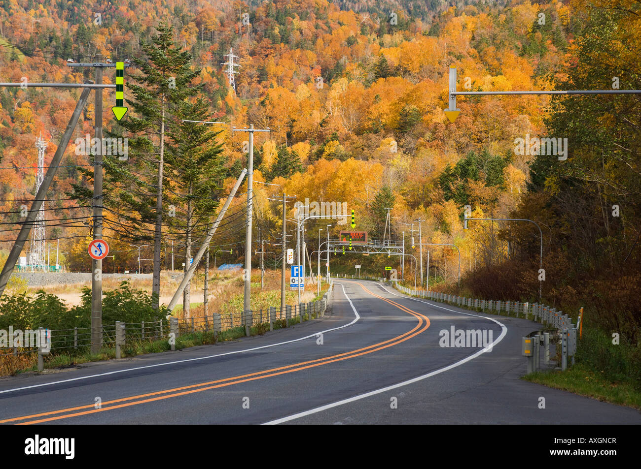 Japan hokkaido road sign hi-res stock photography and images - Alamy
