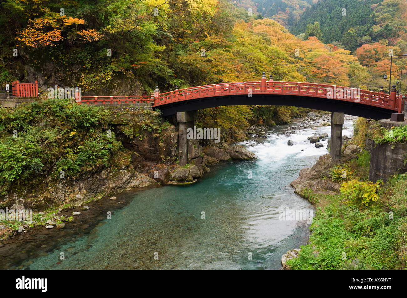 Shinkyo Sacred Bridge, Nikko, Honshu, Japan Stock Photo - Alamy
