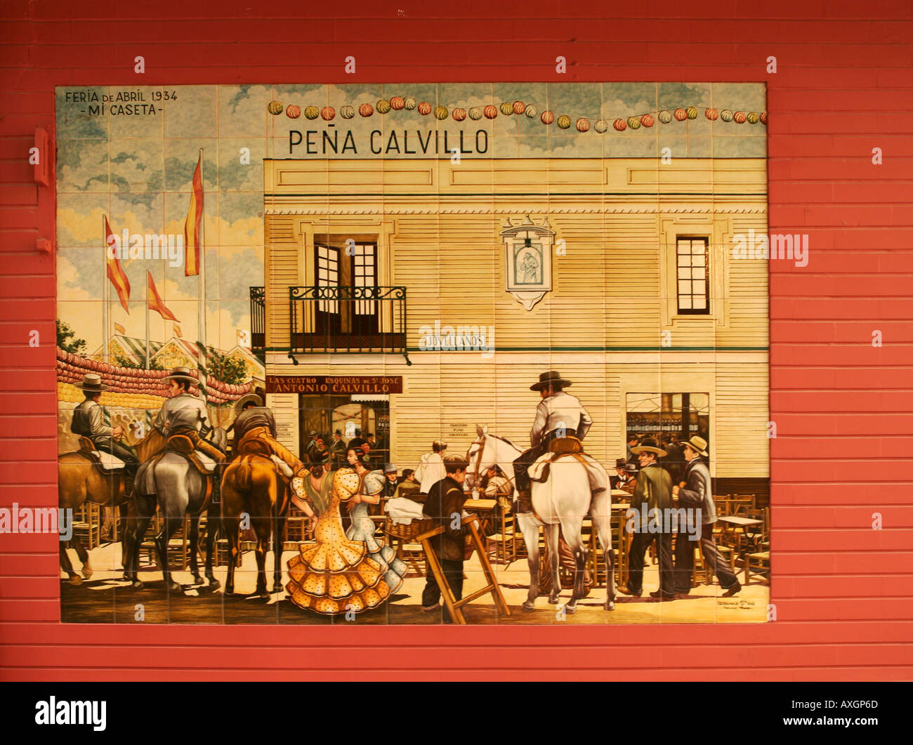 Azulejos tiles in Seville Spain. Sevilla espana Stock Photo - Alamy