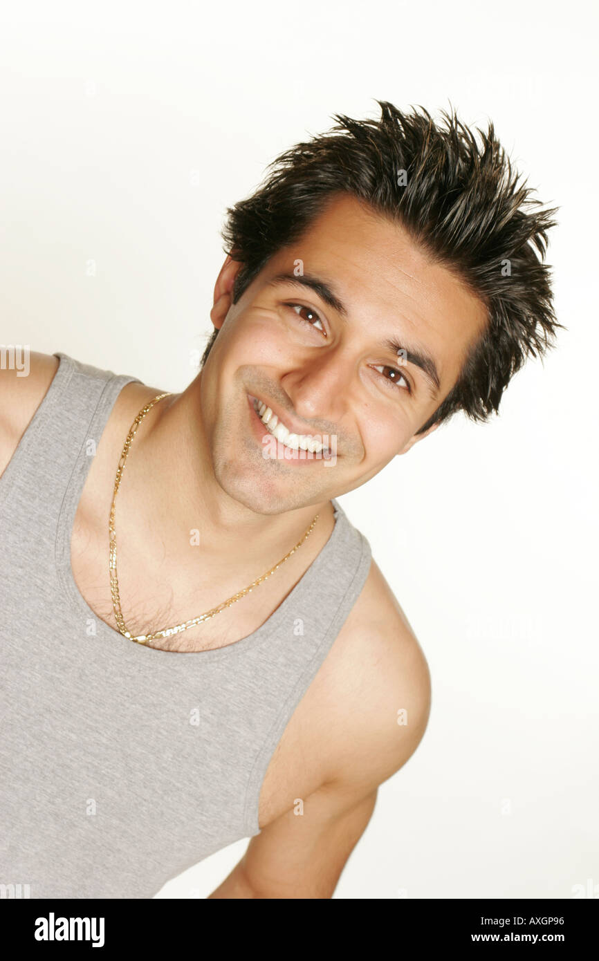 Young asian indian male man looking happy, successful and healthy Stock ...