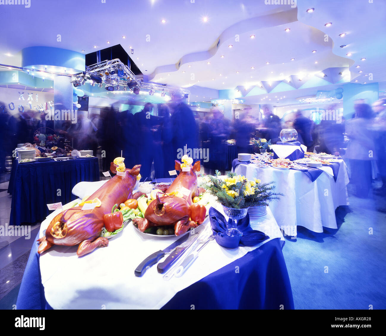 people group guests eat taste indoor interior restaurant hotel buffet ...