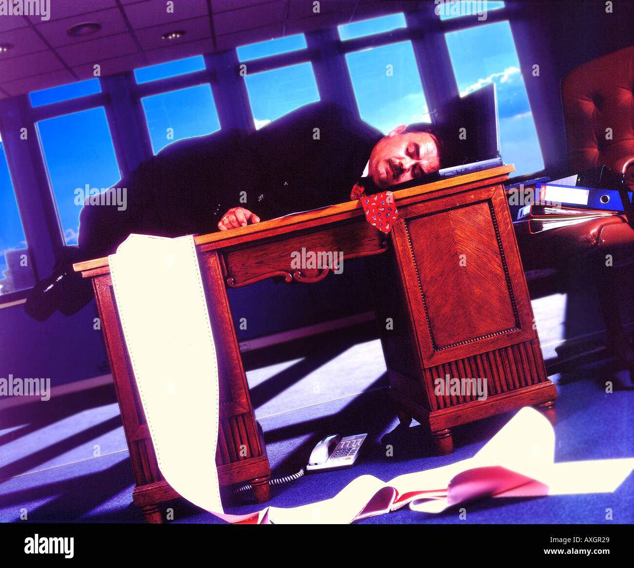 Fat business man desk hi-res stock photography and images - Alamy