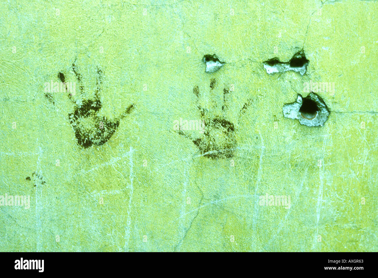 Two hand prints hi-res stock photography and images - Alamy