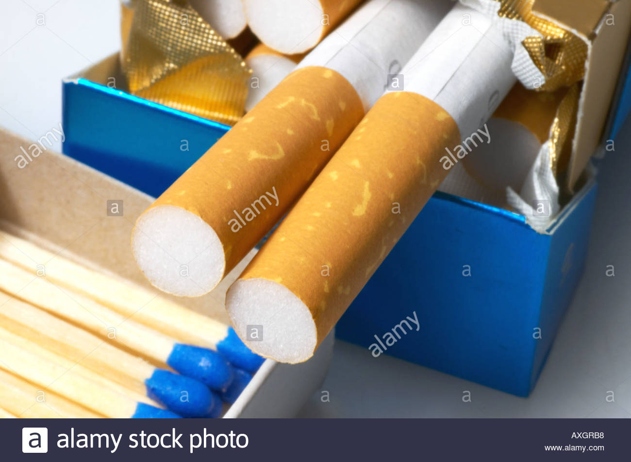Blue cigarettes packet hi-res stock photography and images - Alamy