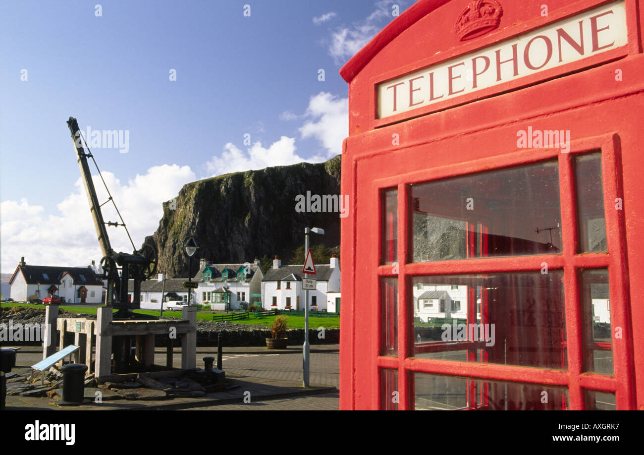 Red telephone box Scottish Highlands Stock Photo - Alamy