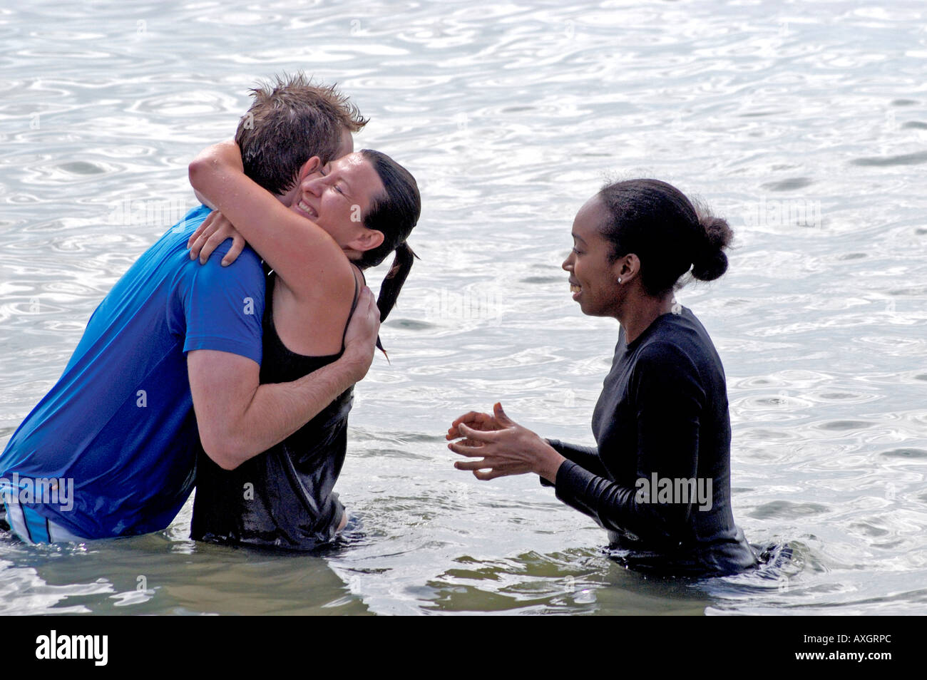 Baptism by Total Immersion Stock Photo - Alamy