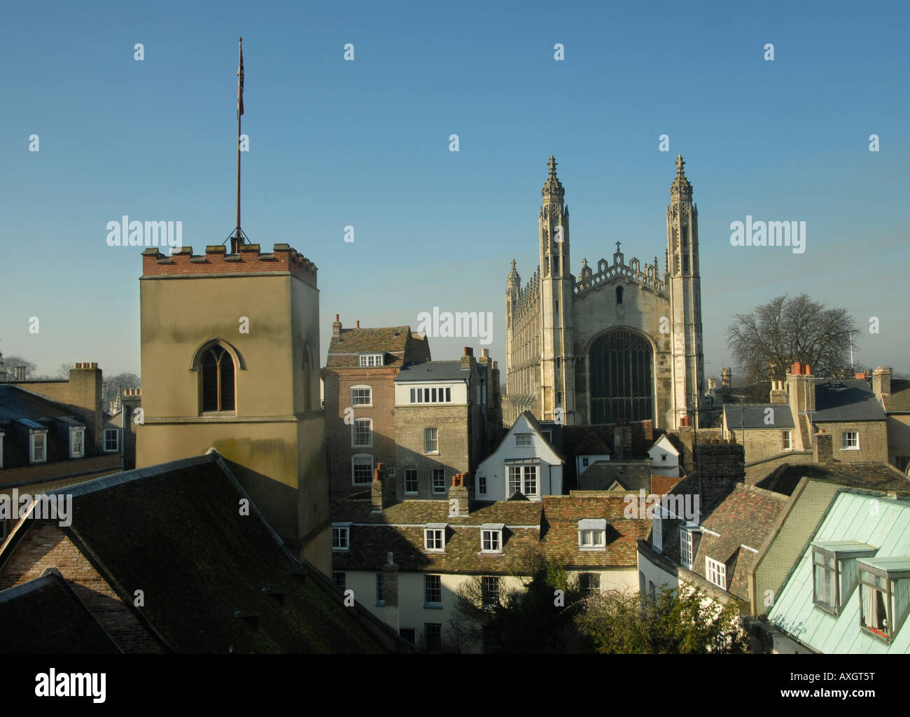 View across central Cambridge towards the East Front of King s College ...