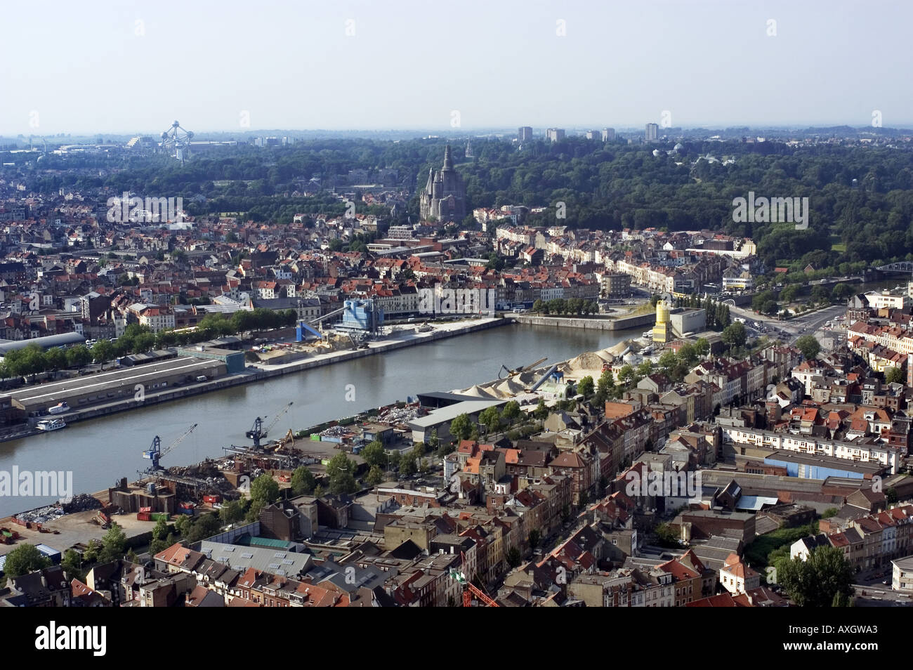 aerial view of Brussels Stock Photo - Alamy