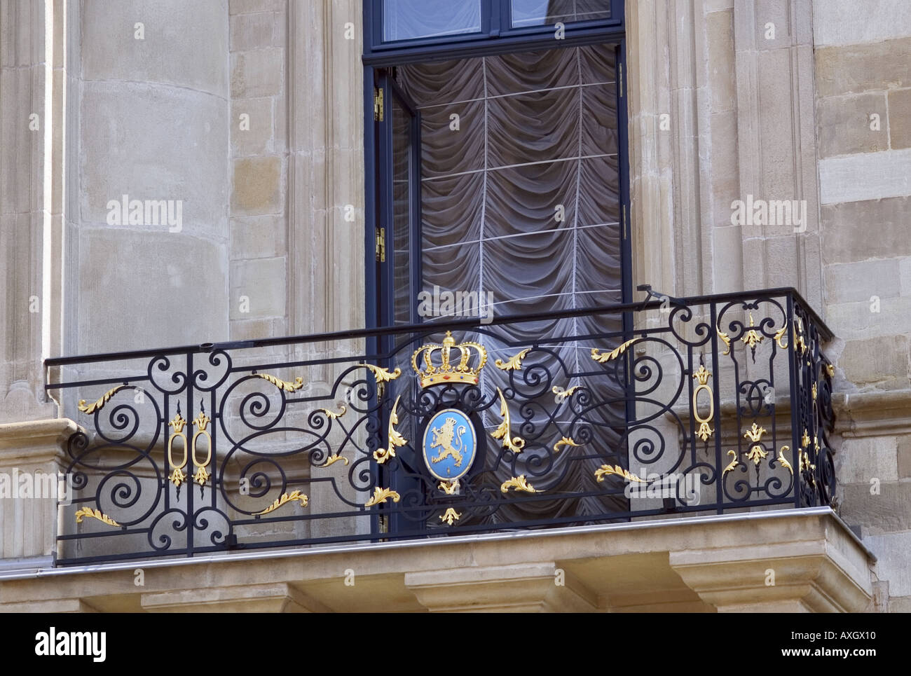 balcony of royal palace in Luxembourg Stock Photo - Alamy