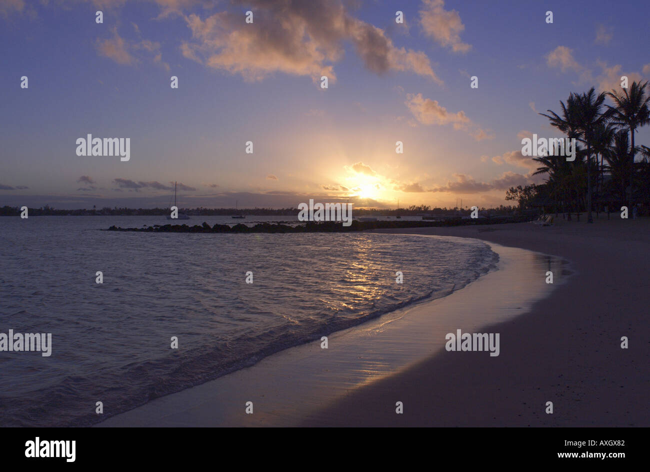 Mauritius grand baie sunset hi-res stock photography and images - Alamy