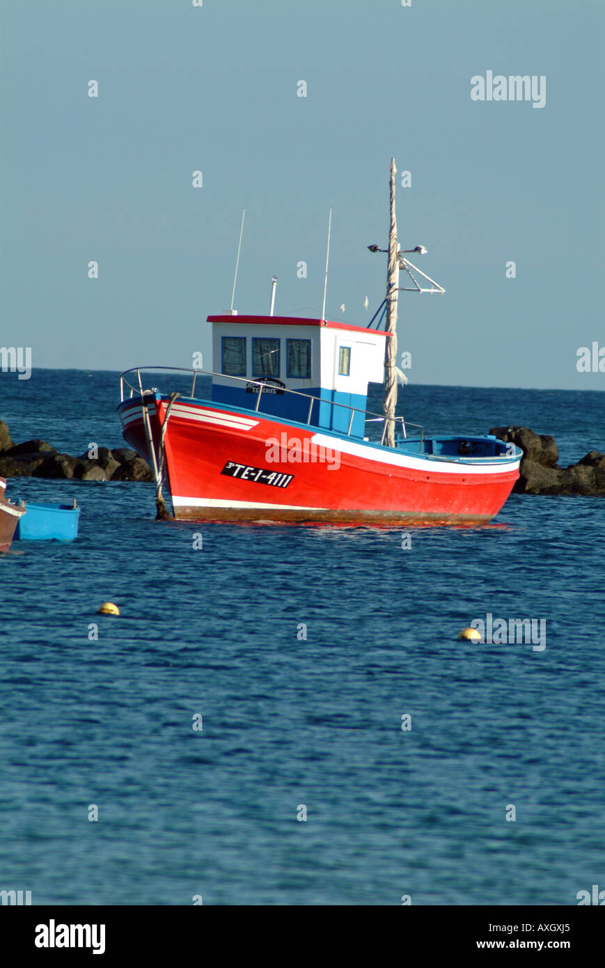fisherboat in the harbour Fischerboot im Hafen Stock Photo - Alamy