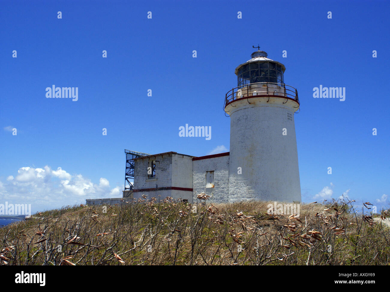 lighthouse at flat island Stock Photo - Alamy