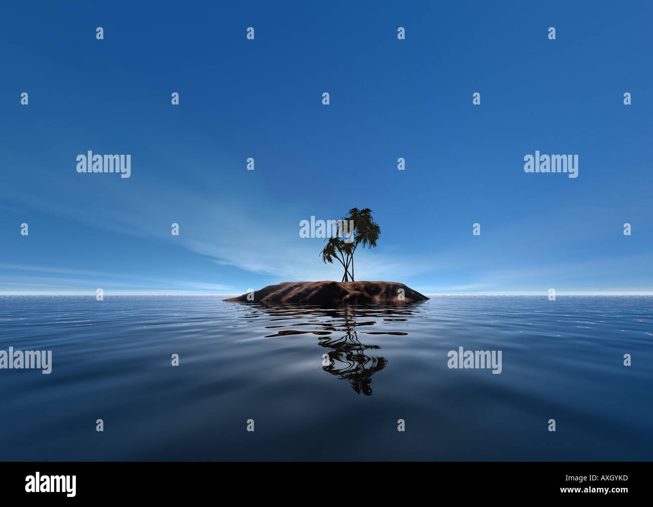 island with palm einsame Insel mit Palme Stock Photo - Alamy