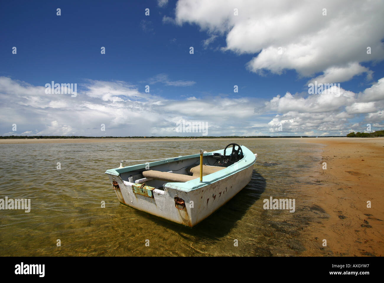 WIDE VIEW OF BOAT WITH DRAMATIC CLOUD SKY BACKGROUND HORIZONTAL ...