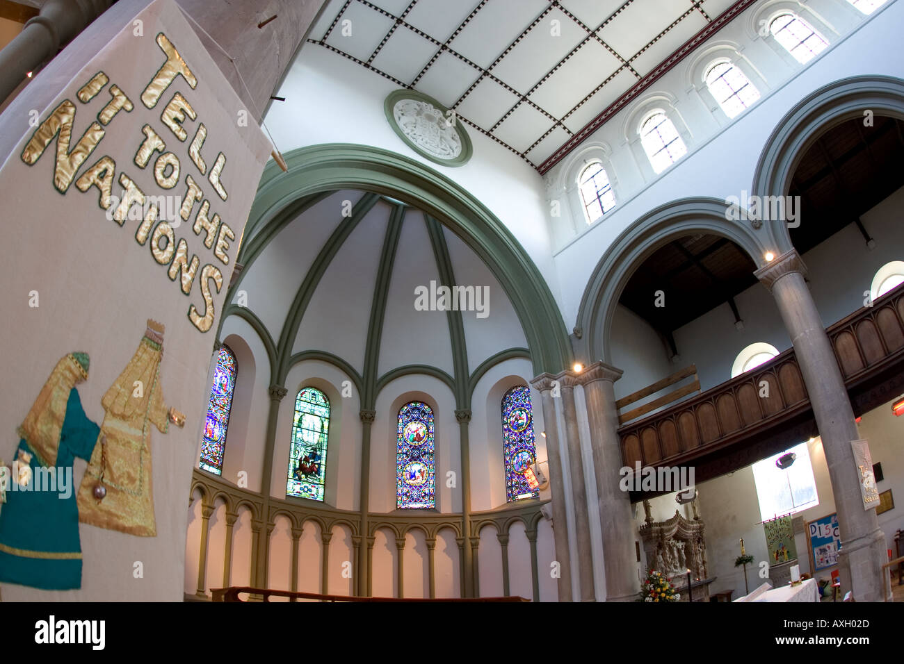 St Pauls Church, Honiton, Devon showing attractive arches Stock Photo ...