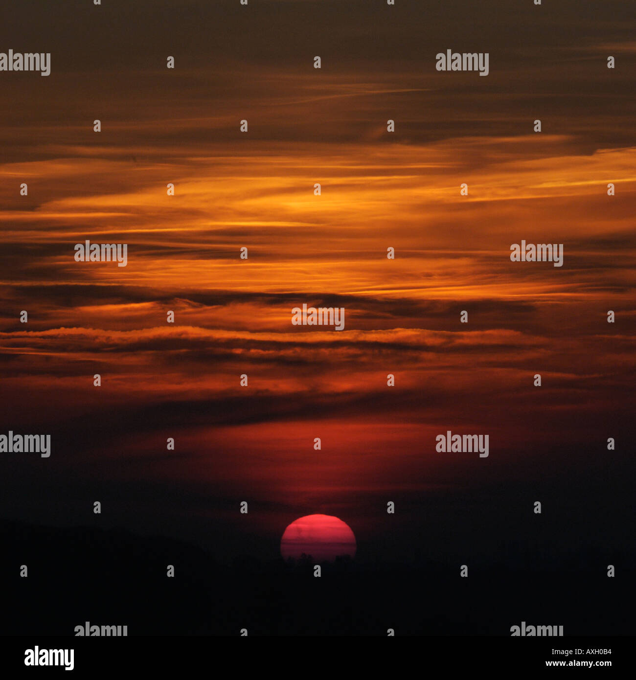 Winter sunset in the UK Stock Photo - Alamy