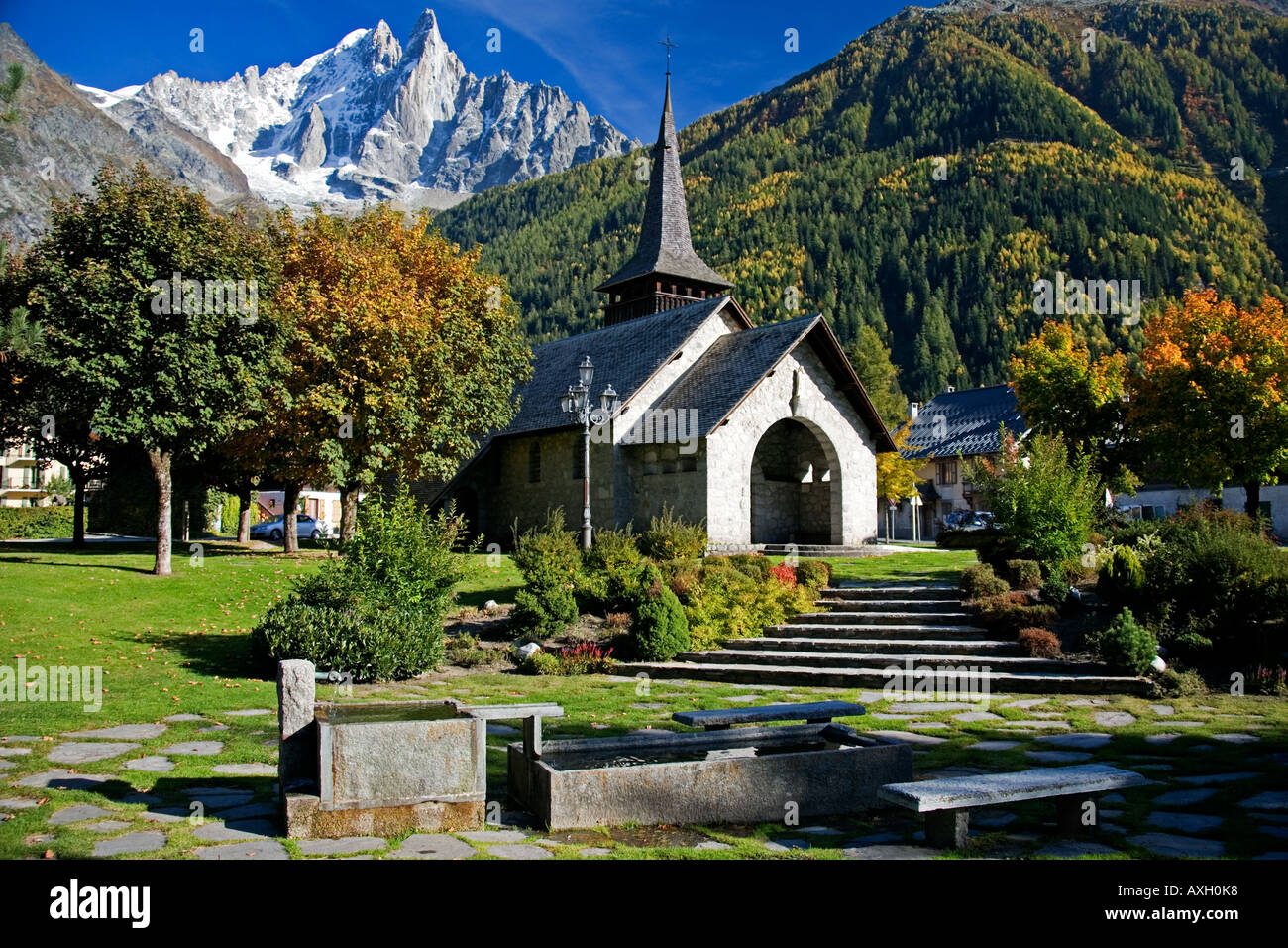 Chamonix-Mont-Blanc. Church. France Stock Photo - Alamy