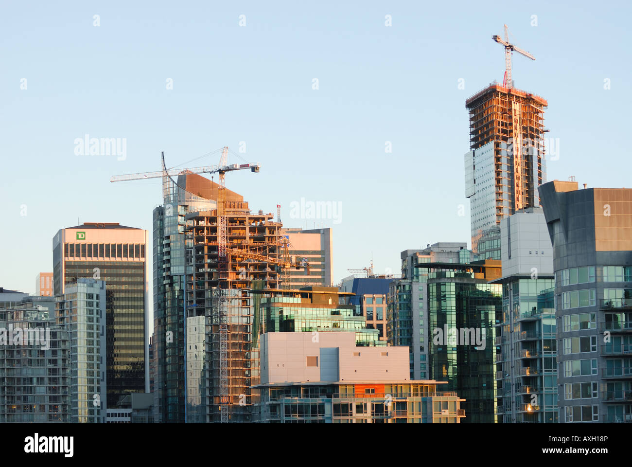 Construction Booming in Vancouver City Stock Photo - Alamy